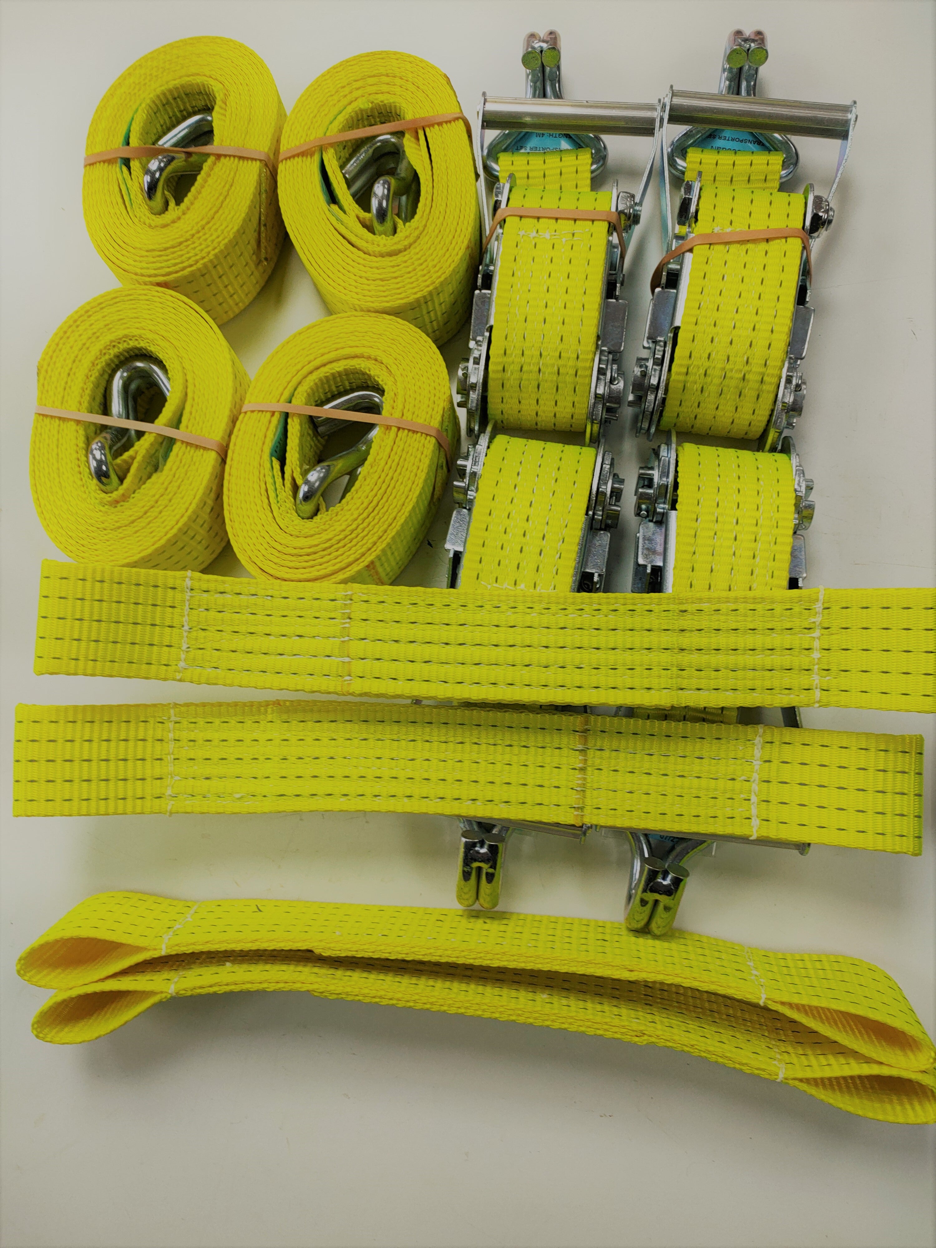 5t (5000kg) Car Trailer Transporter Hi Vis Wheel Flat Soft Link Strap ...
