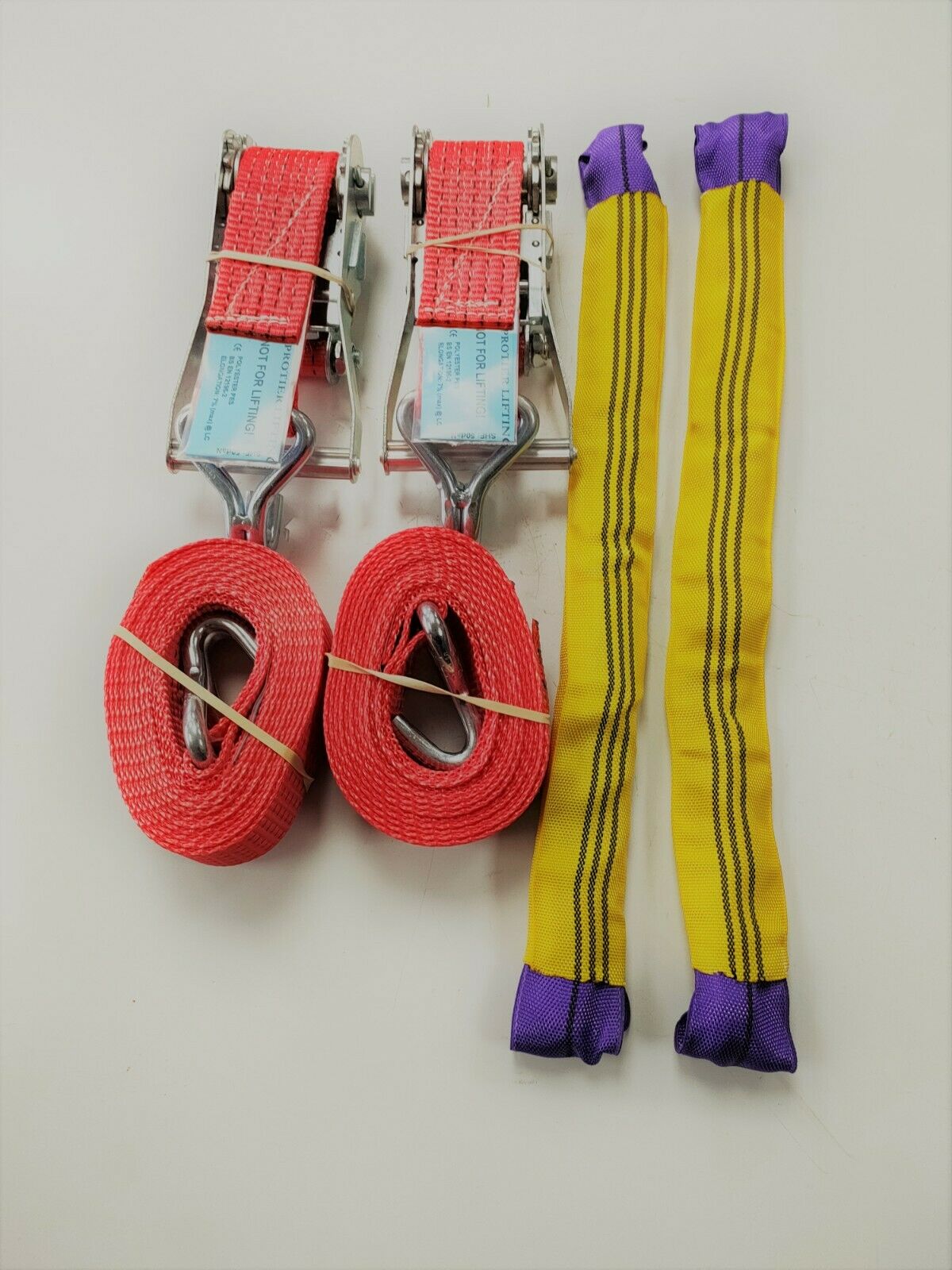 5t (5000kg) Car Trailer Transporter Red Wheel Soft Link Strap Recovery ...