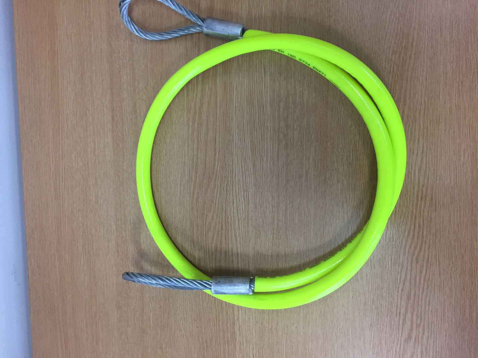 8mm Steel Wire Axle Strop With Hi Visibility Yellow PVC Sleeve 1.5m ...